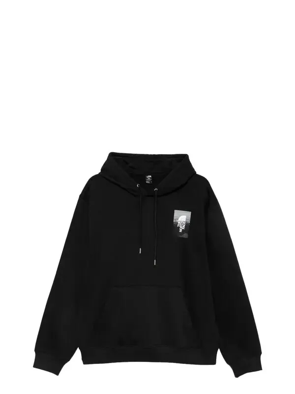 The North Face Graphic Print Drawstring Hoodie - Black