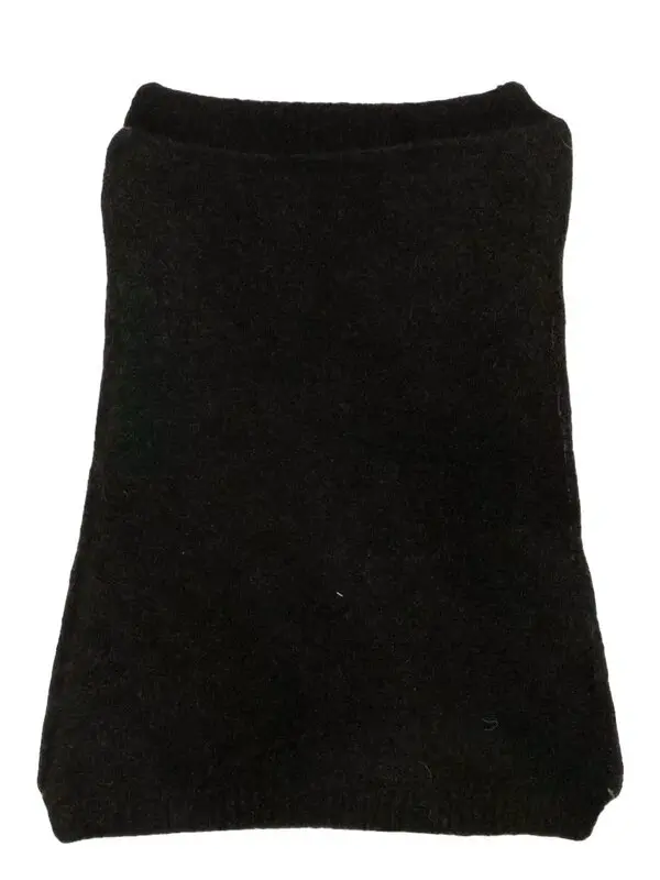 Isabel Benenato Ribbed-knit Snood - Brown