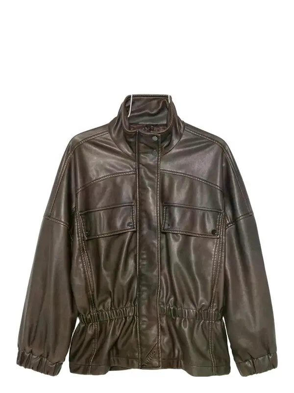 Pinko Elasticated Waist Jacket - Brown