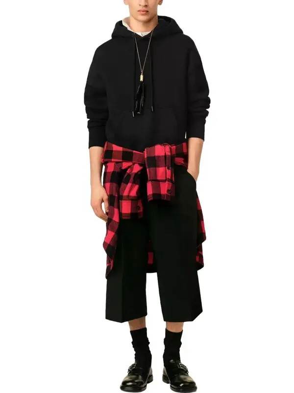 AMI Paris Cotton Hoodie With Embossed De Coeur - Black