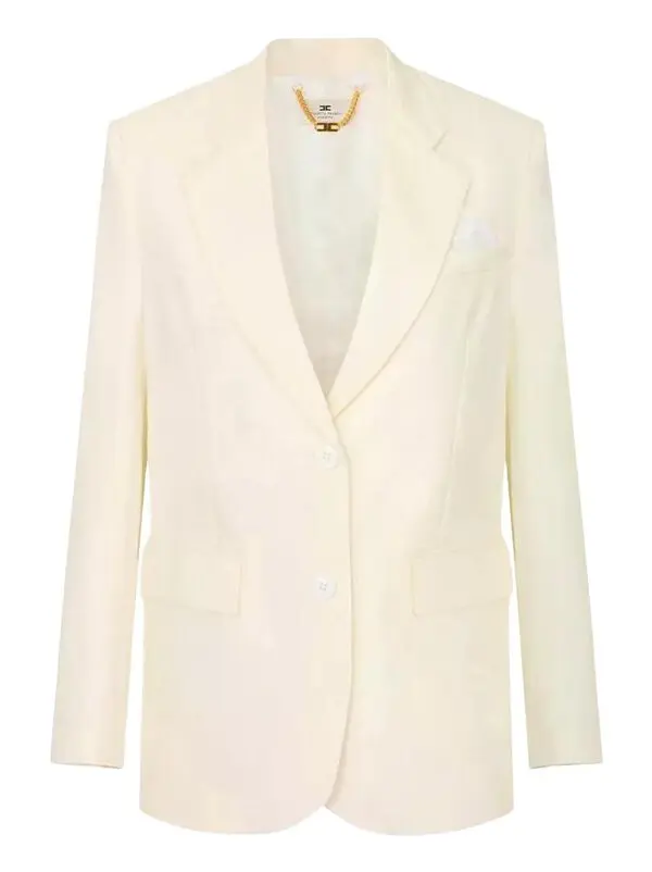 Elisabetta Franchi Jacket In Gabardine Fabric - Neutrals