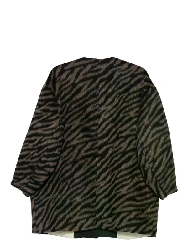 ALYSI Tiger-print Button-up Coat - Brown
