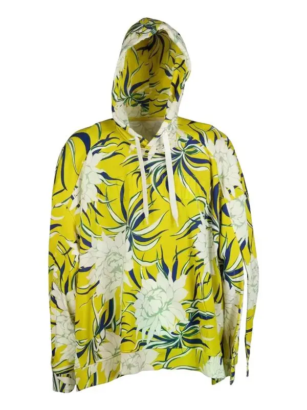 Valentino Garavani Floral-print Hoodie - Yellow