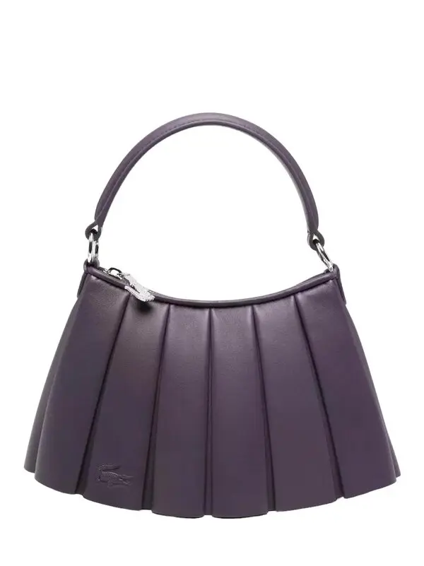 Lacoste Pleated Tote Bag - Purple