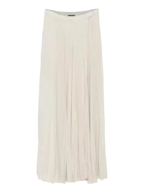 TOM FORD Pleated Maxi Skirt - Neutrals