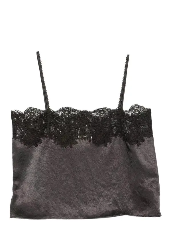 ALYSI Lace-trim Camisole Top - Brown