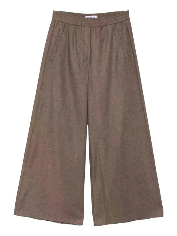 CAMBIO Aveline Wide-leg Trousers - Brown
