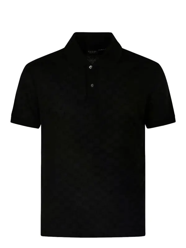 Gucci Gg Supreme Polo Shirt - Black