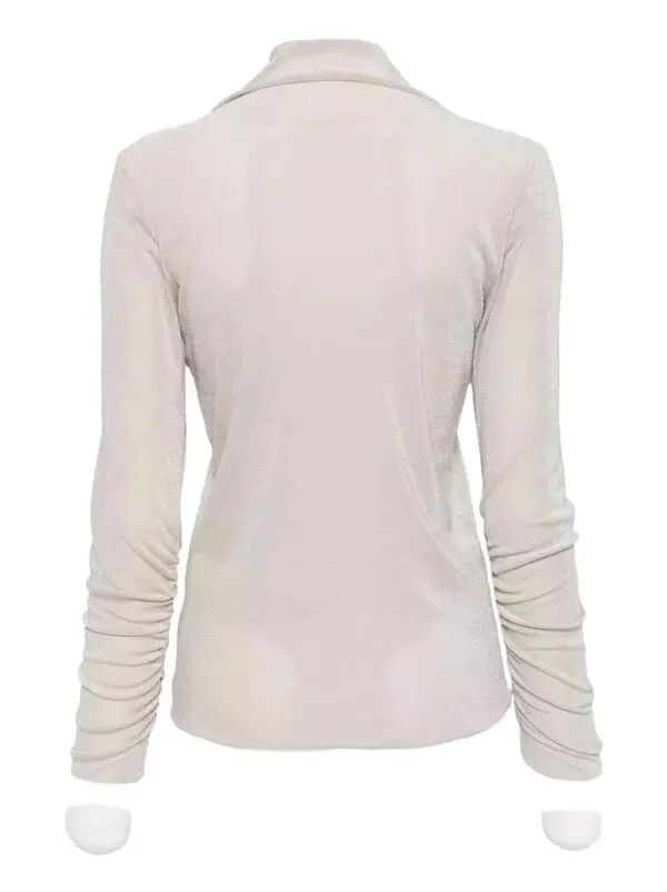 LUISA CERANO Ruched Roll-neck Top - Neutrals