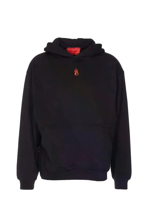 VISION OF SUPER Flame-embroidered Hoodie - Black