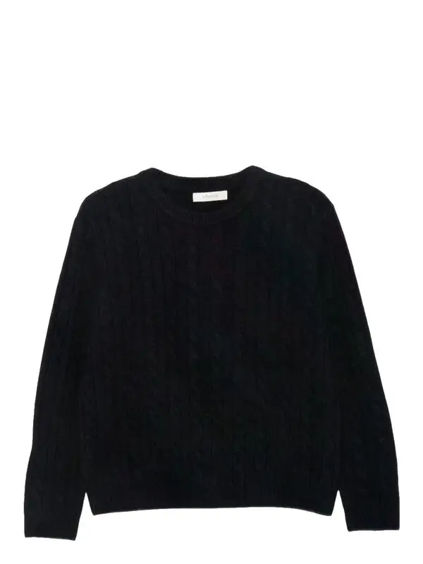 JCSOPHIE Cable Knit Crew Neck Sweater - Blue
