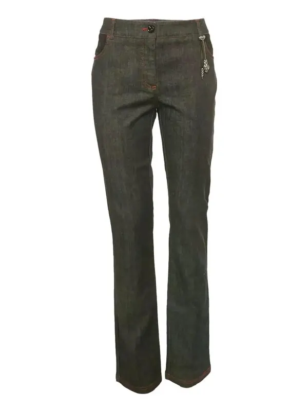 Roberto Cavalli Denim Serpent Detail Jeans - Grey