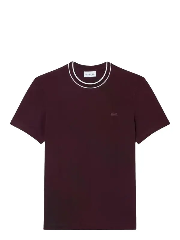 Lacoste Contrast-trim T-shirt - Red