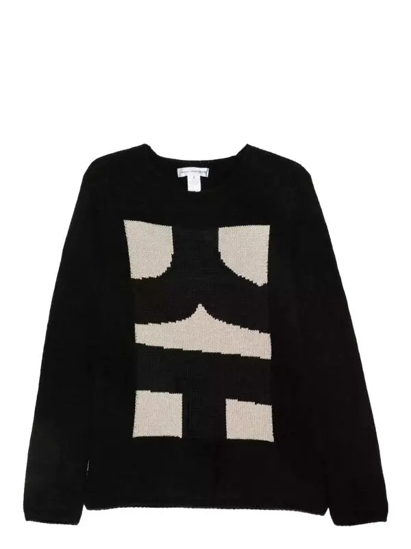 Comme Des Garçons Geometric-pattern Sweater - Grey