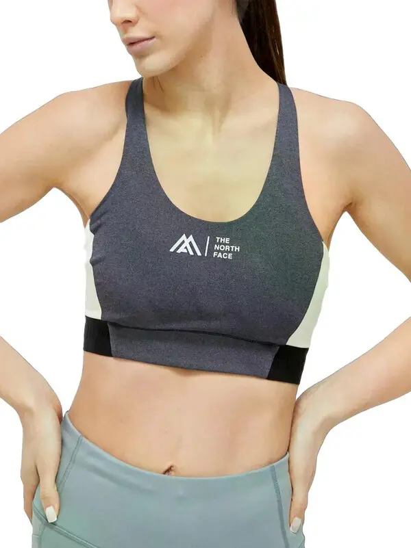 The North Face Mountain Athletics Cross-back Logo-print Sports Bra - Grey