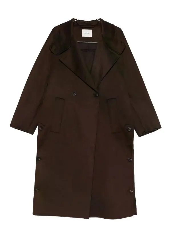 LISA YANG Double-breasted Button-back Coat - Brown