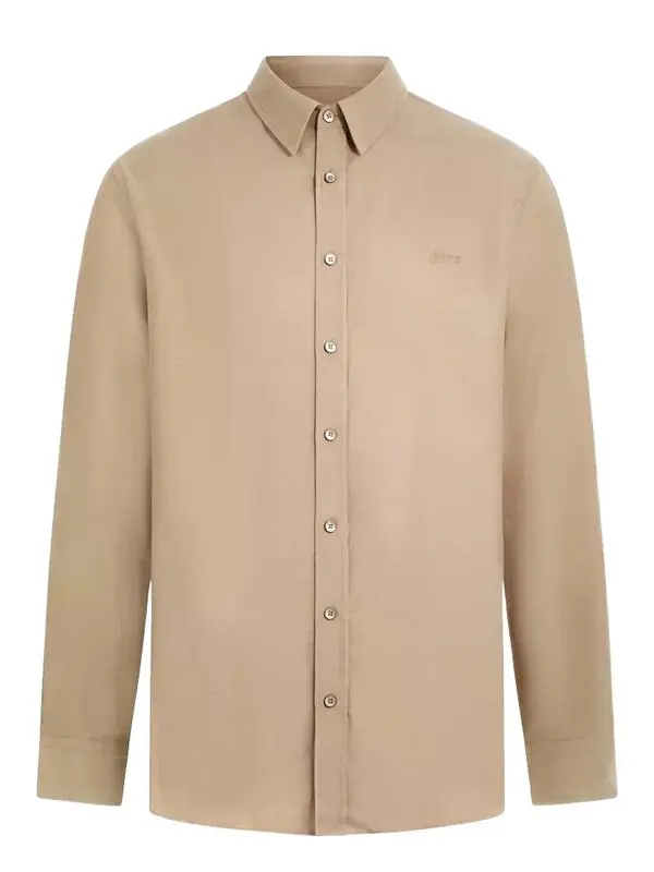 Guess Cotton Long-sleeved Shirt - Brown