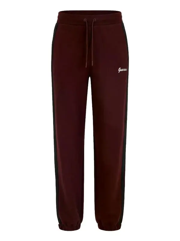 Guess Side Stripe Drawstring Track Pants - Red