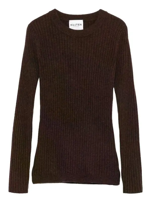 KUJTEN Bibi Ribbed-knit Sweater - Brown