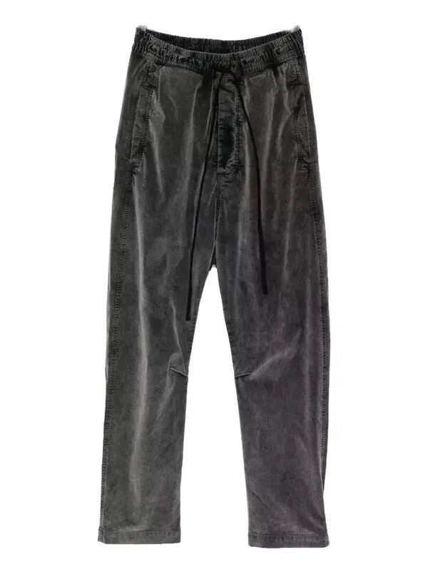 THOM KROM Faded-effect Drawstring Trousers - Grey