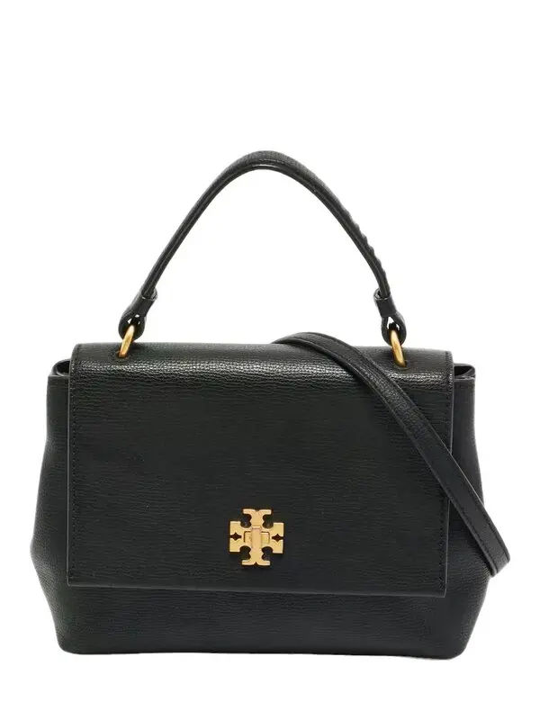 Tory Burch Leather Top Tote Bag - Black