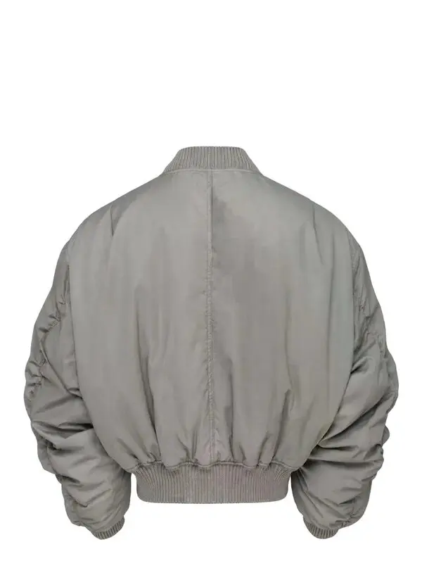 Rick Owens Secchia Flight Ruched-sleeve Jacket - Grey