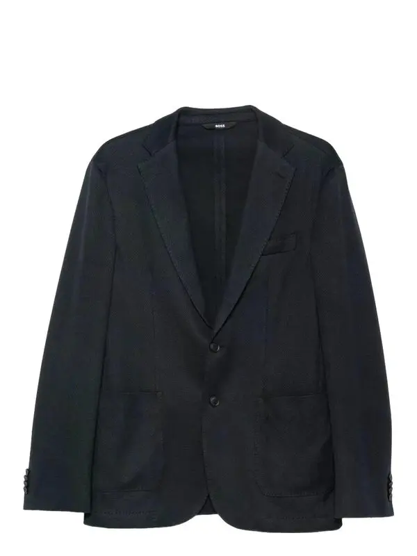 BOSS Notch-lapel Single-breasted Jacket - Blue