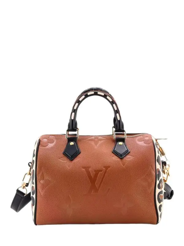LOUIS VUITTON Speedy Bandouliere Bag Wild At Heart Monogram Empreinte Giant 25 Satchel - Brown