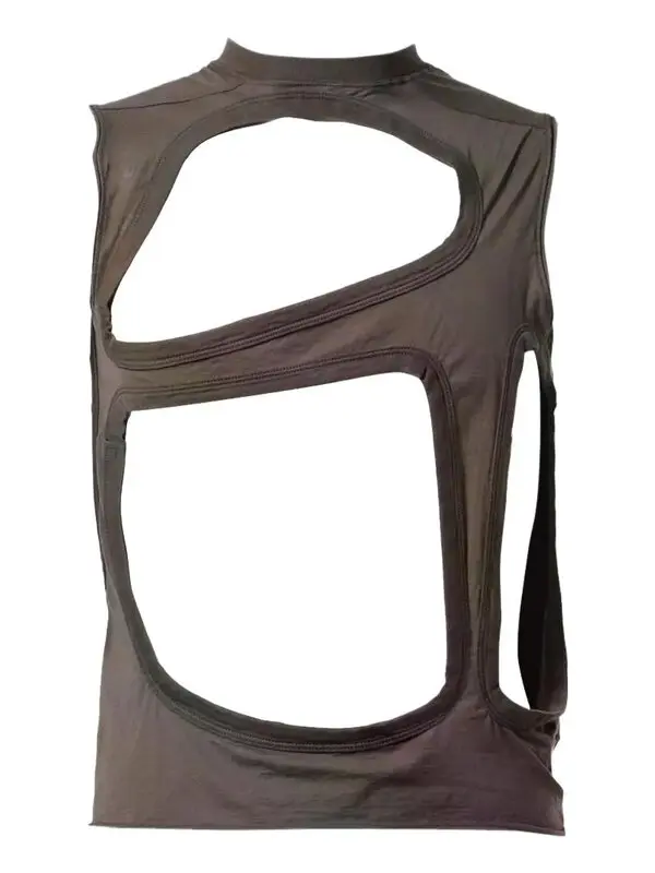 Rick Owens Membrane Ii Cut-out T-shirt - Brown