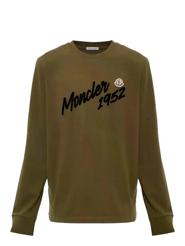 Moncler Logo-print Long-sleeve T-shirt - Green