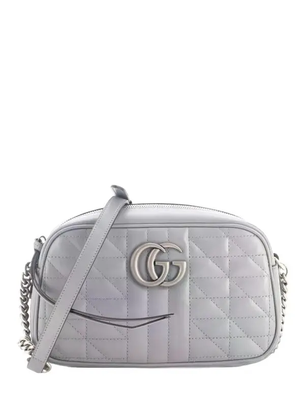 Gucci Gg Marmont Matelassé Leather Small Shoulder Bag - Grey
