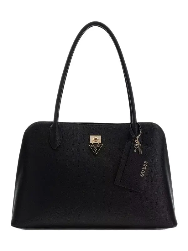 Guess Patsie Saffiano-effect Tote Bag - Black