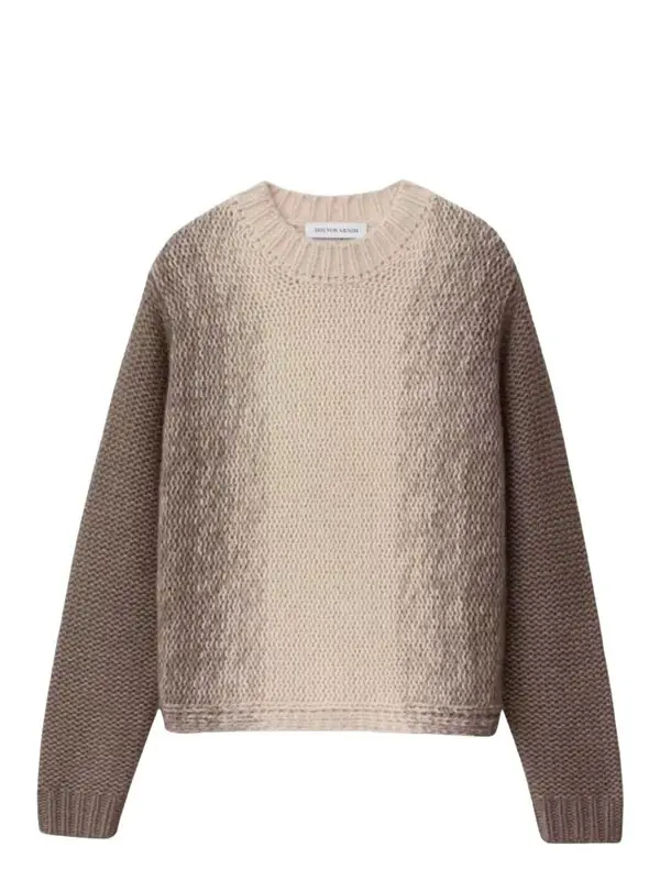 Iris Von Arnim Jubilea Degradé Plain-knit Sweater - Neutrals