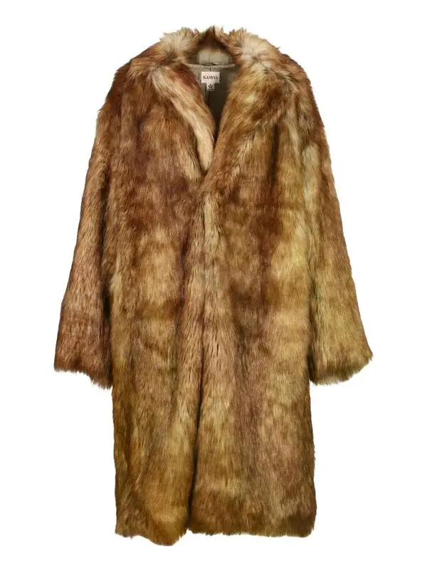 KAMIYA Faux-fur Coat - Brown