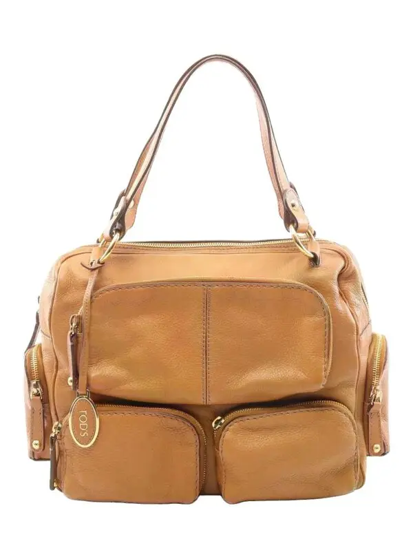 TOD'S 2000s Multi-pocket Tote Bag - Brown