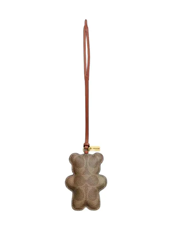 COACH Bear Puffy Bag Charm - Brown