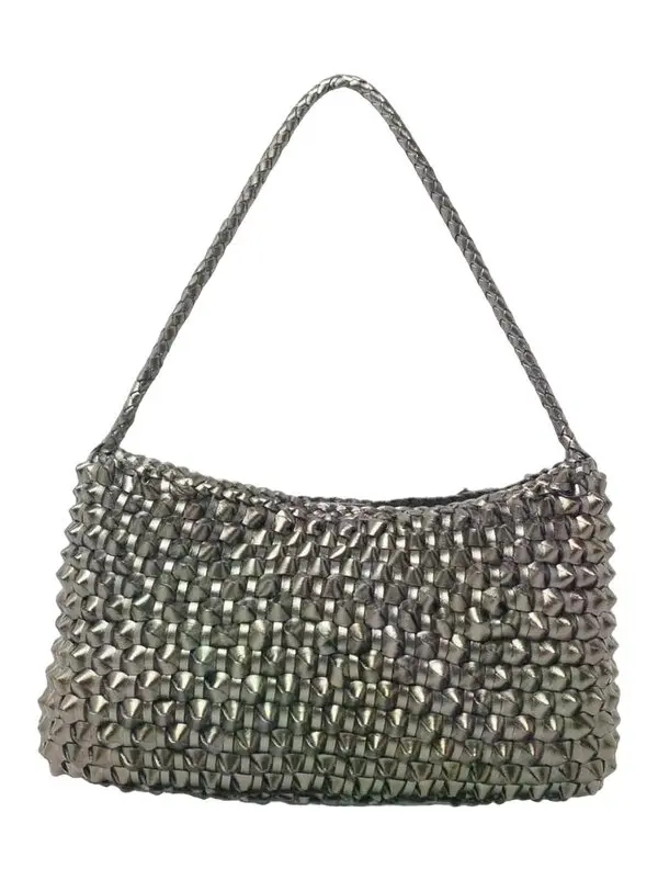 Dragon Diffusion Basil Cactus Woven Shoulder Bag - Silver