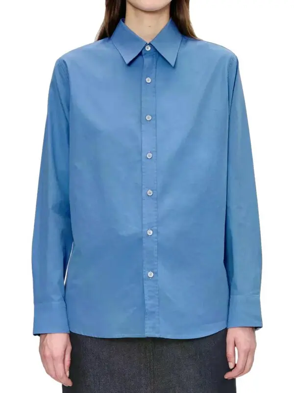 A.p.c. Kayla Button-down Long-sleeve Shirt - Blue