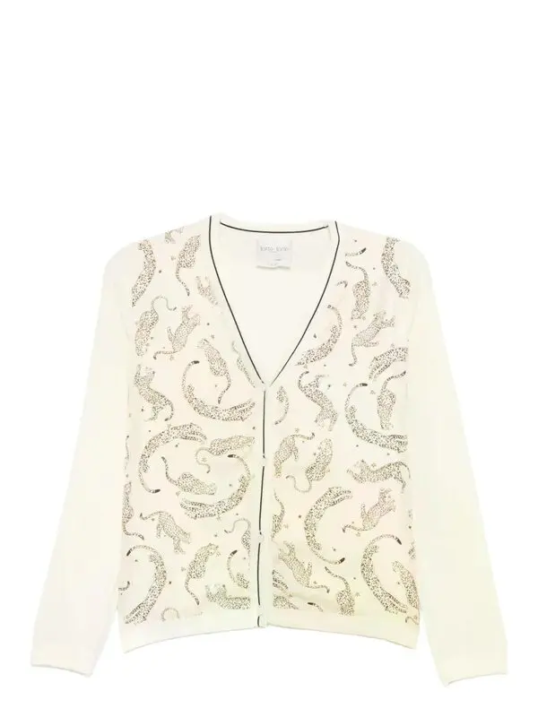 FORTE_FORTE Leopard-print V-neck Cardigan - Neutrals