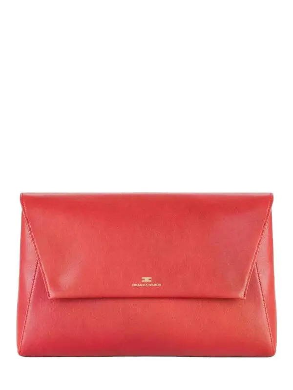 Elisabetta Franchi Leather Clutch Bag - Red