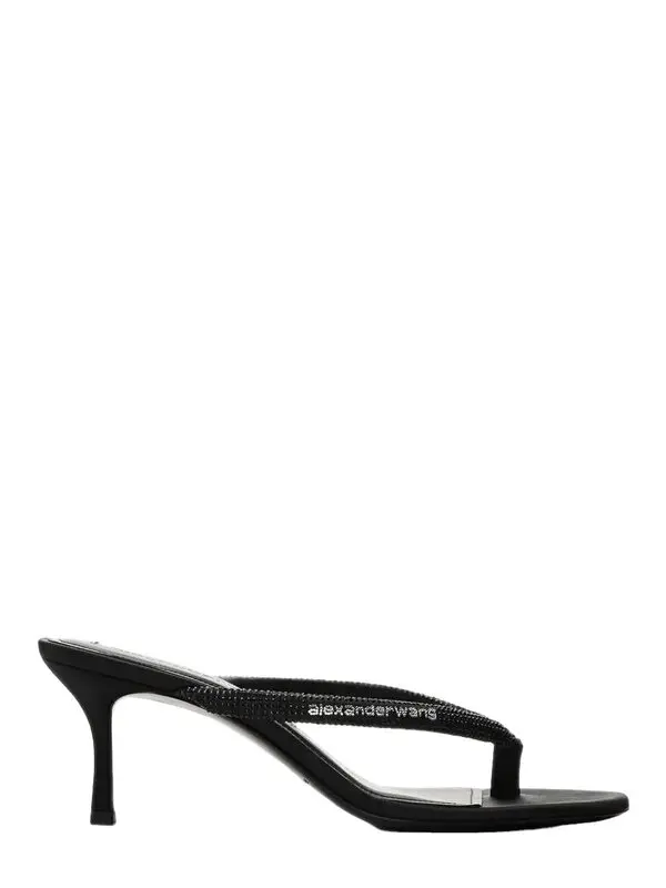 Alexander Wang Courtney 65mm Thong Logo Sandals - Black