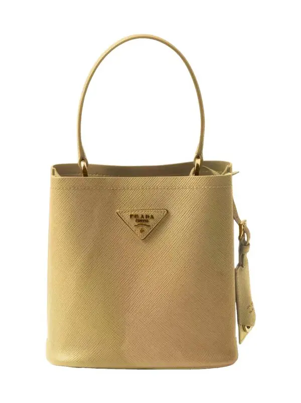 Prada Panier Mini Saffiano Leather Bag - Yellow