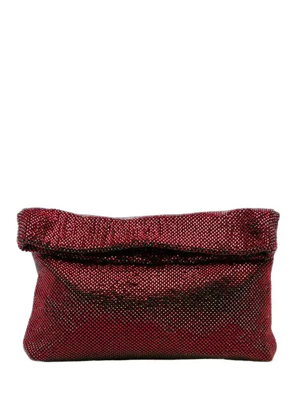 TWENTY FOURHAITCH Dunham Crystal Embellished Clutch Bag - Red