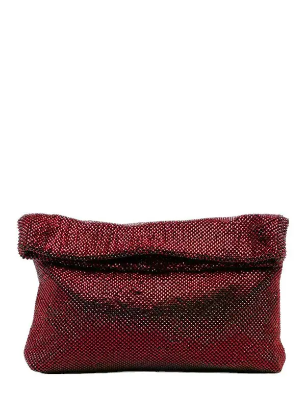 TWENTY FOURHAITCH Dunham Crystal Embellished Clutch Bag - Red