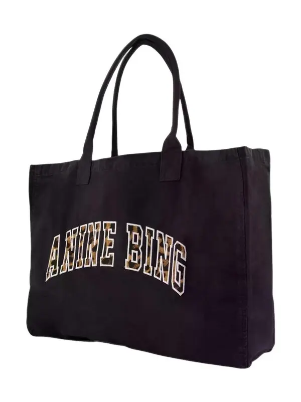 ANINE BING Leo Canvas Tote - Black