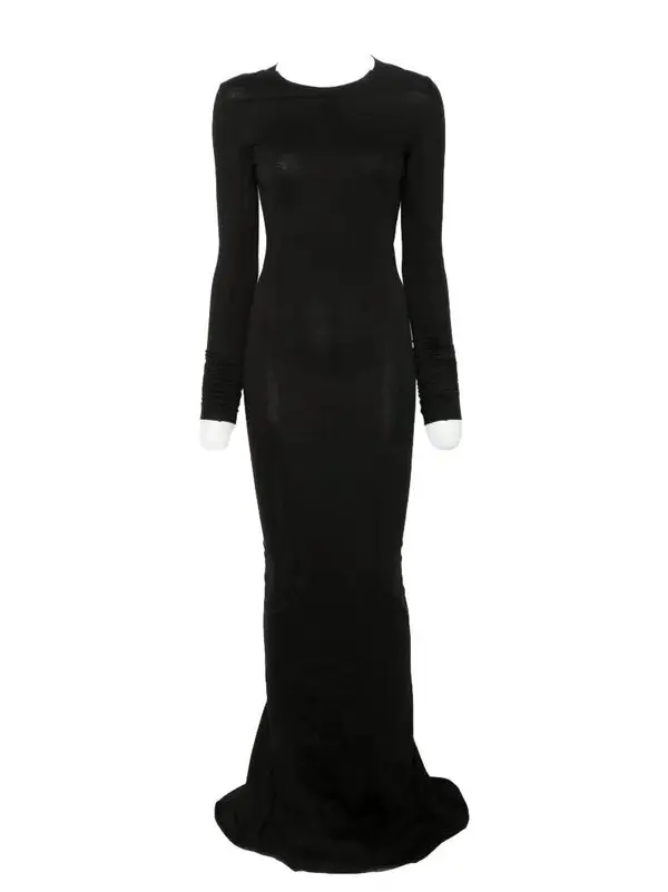 Rick Owens Long-sleeve Maxi Dress - Black
