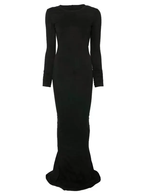 Rick Owens Long-sleeve Maxi Dress - Black