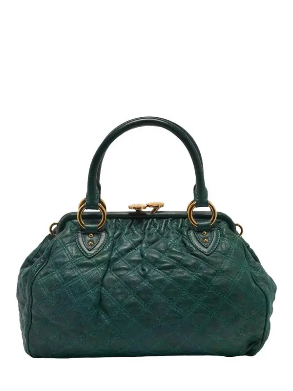 Marc Jacobs Stam Quilted Leather Satchel Tote Bag - Green