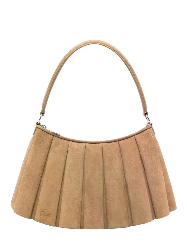 Lacoste Pleated Suede Backpack - Neutrals