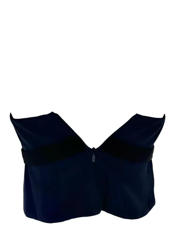 Chloé Pleated Strapless Top - Blue